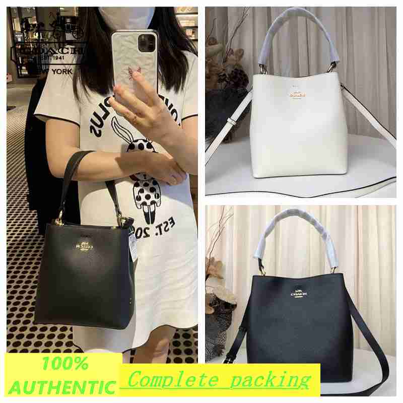 COACH handbag women messenger bucket bag double compartments in stock ...