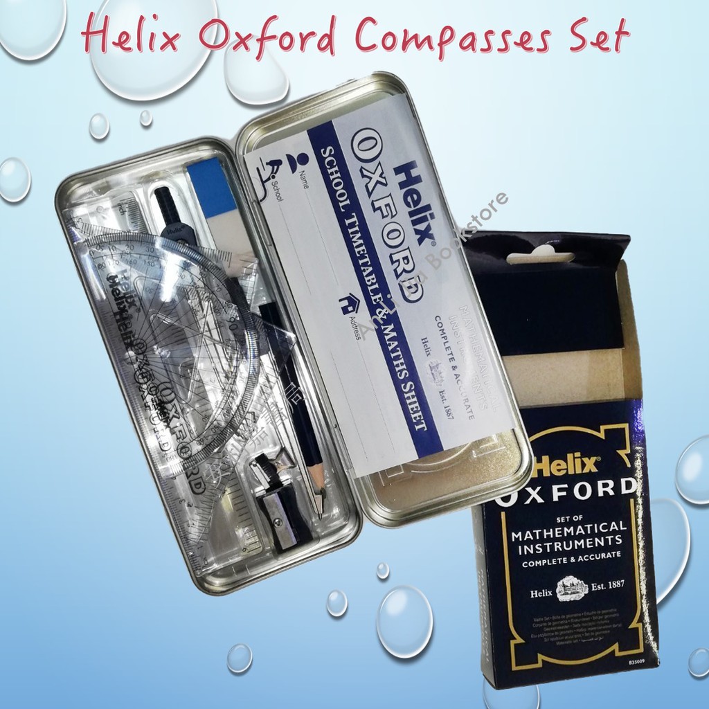 Helix Oxford set of Mathematical Instruments / Geometry / Jangka Lukis ...