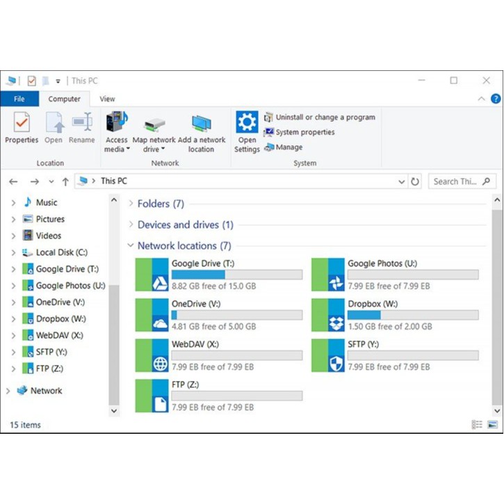 Network Drive mapping Software Link-PC (Google + Mega + Onedrive + ALL ...