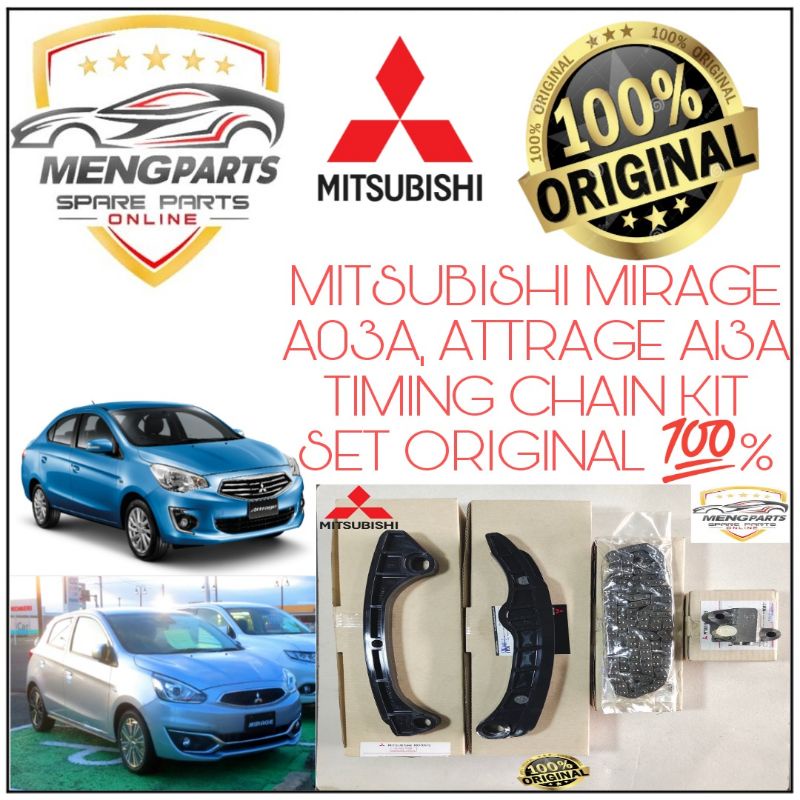 ORIGINAL 💯% MITSUBISHI ATTRAGE A13A, MITSUBISHI MIRAGE A03A TIMING CHAIN KIT SET | Shopee Malaysia