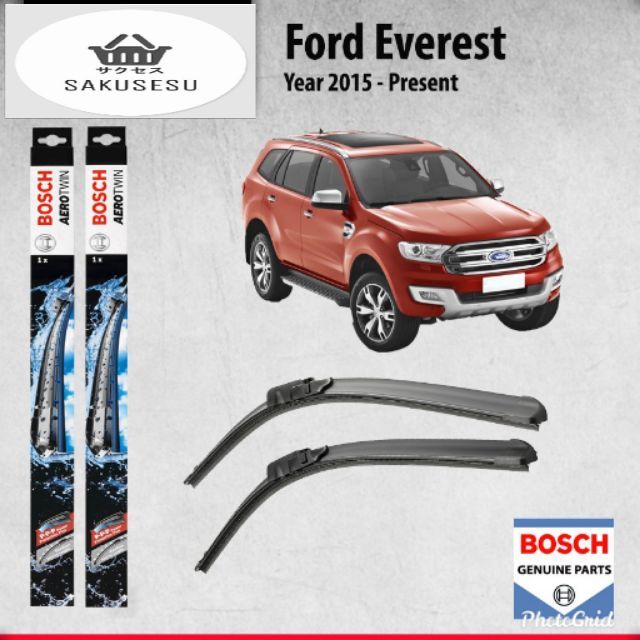 Bosch Aerotwins Wiper Blade (pcs) for Ford Everest , year 2015 - Present. 24"/16" (100% Genuine ...