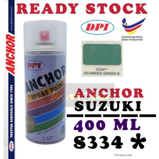 ANCHOR S334** S334 SUZUKI SEAWEED GREEN HIJAU 400ml Can Spray Paint Cat ...