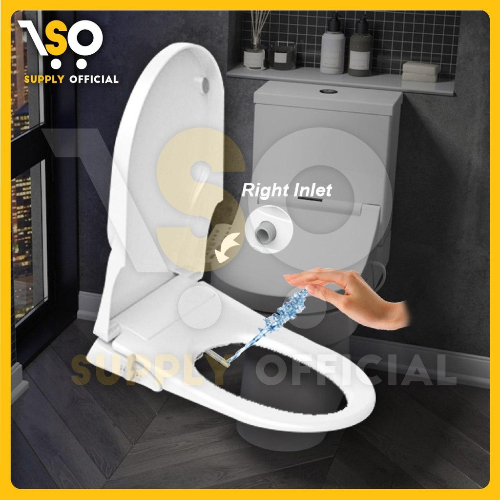 Bathroom Toilet Non Electric SOFT-CLOSED Bidet Seat Cover Washing Dual ...