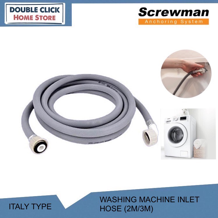 (Italy Type) Screwman Washing Machine Inlet Hose Washer Pipe Connector ...