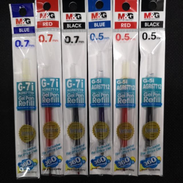 M&G gel pen refill 0.5mm & 0.7mm G-5I | Shopee Malaysia
