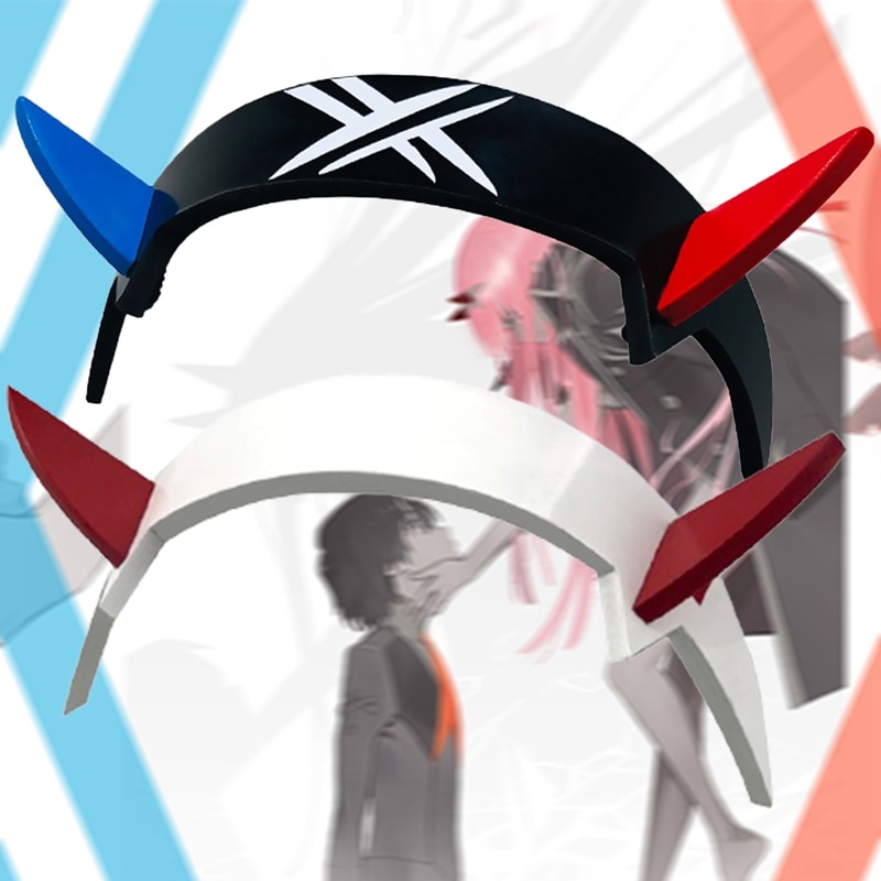 Anime DARLING In The FRANXX Zero Two Headwear Head Cosplay Props ...