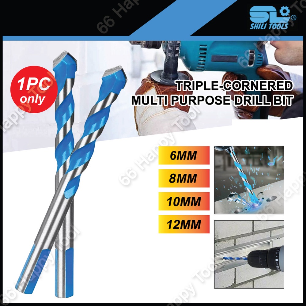 1Pc Triple-Cornered Drill Bit SHILI TOOLS 6mm/8mm/10mm/12mm ...