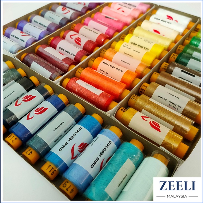 ZEELISTORE 5gulung Benang Jahit 250 meters | Tailoring Sewing Thread ...