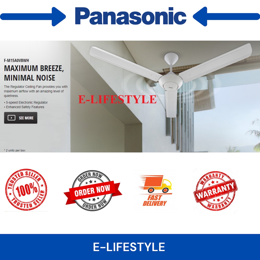 (FREE WRAPING) - PANASONIC CEILING FAN F-M15A0 KIPAS SILING 60 INCH ...