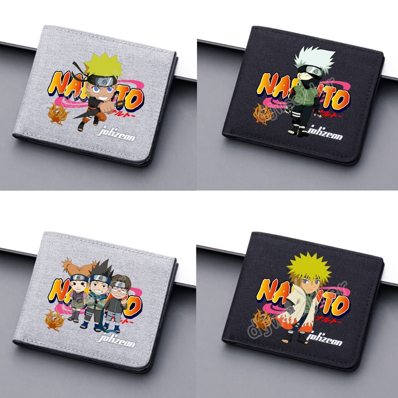 Naruto Print Wallets Men Photo Card Holder Pocket Anime Boy Coin Purse ...