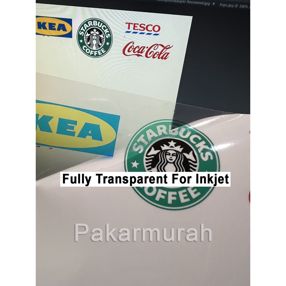 A4 Inkjet Fully Transparent Label Sticker Paper (10pcs) / (50pcs ...