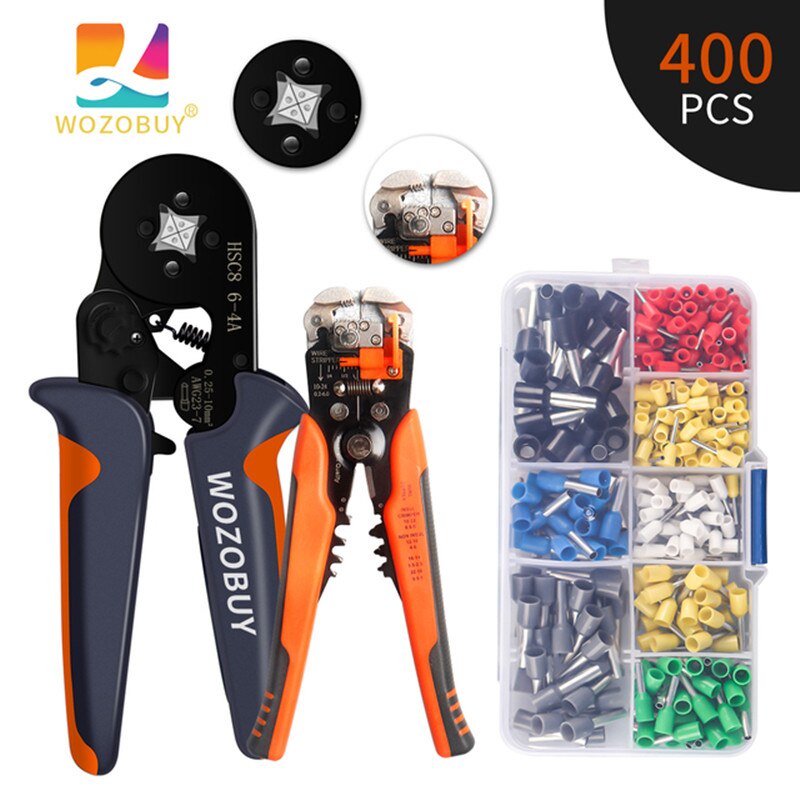 HSC8 6-4A/6-6A Crimping Pliers Kit Y1 Stripping Cutting Plier with Tube Terminal Suit WOZOBUY ...