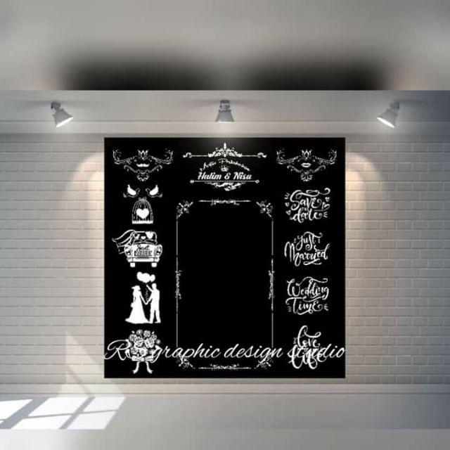 BACKDROP KAHWIN/PHOTOBOOTH KAHWIN MURAH(free design) | Shopee Malaysia