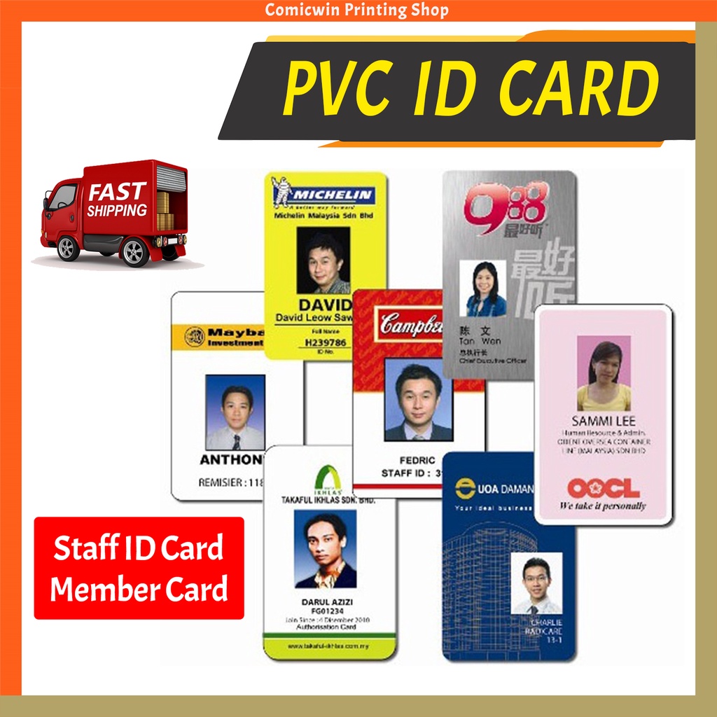 ID Card, Student Card, Staff Card, Member Card (CR80 Hard PVC Card ...