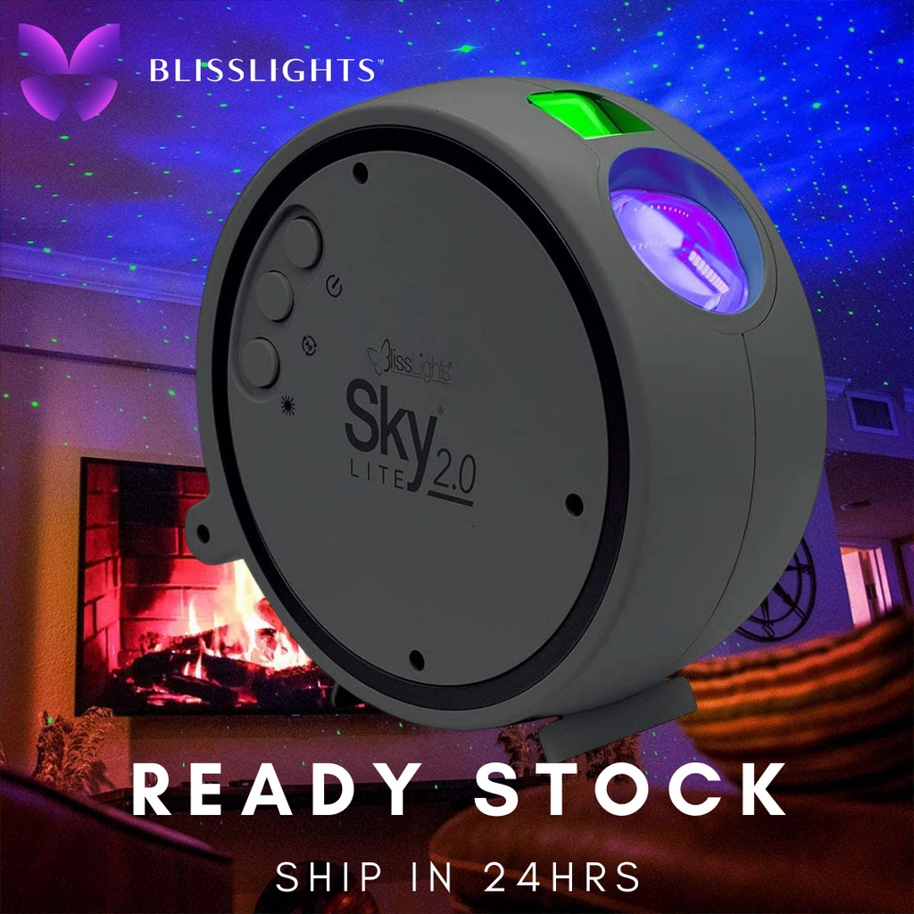 BlissLights Sky Lite 2.0 - LED Laser Star Projector, Galaxy Lighting ...