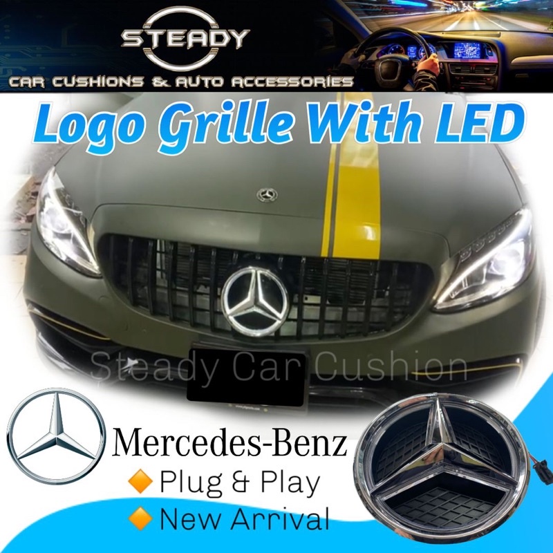 Mercedes Benz Front Grille Logo with DRL W205 W204 W177 White LED Merce ...