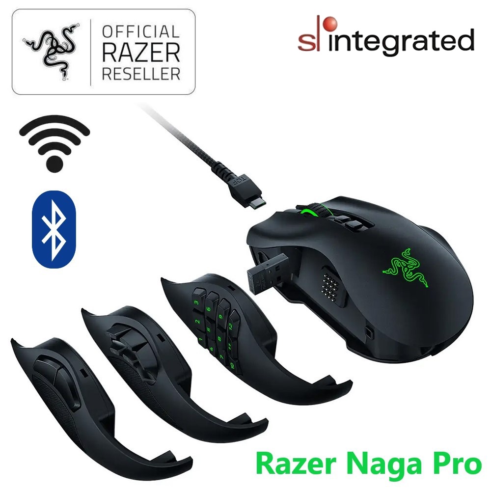 Razer Naga Pro Modular Wireless Mouse With Swappable Side Plates