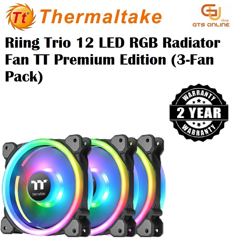 Thermaltake Riing Plus 12 LED RGB Radiator Fan TT Premium Edition ...
