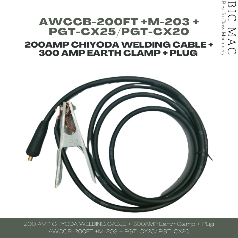 [100% Original] Earth Clamp / Holder With 8ft 200AMP Chiyoda Welding ...