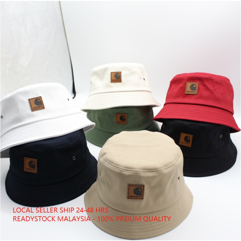 [Readystock]New Carhartt Retro Bucket Cap Unisex Folding Flat Top ...