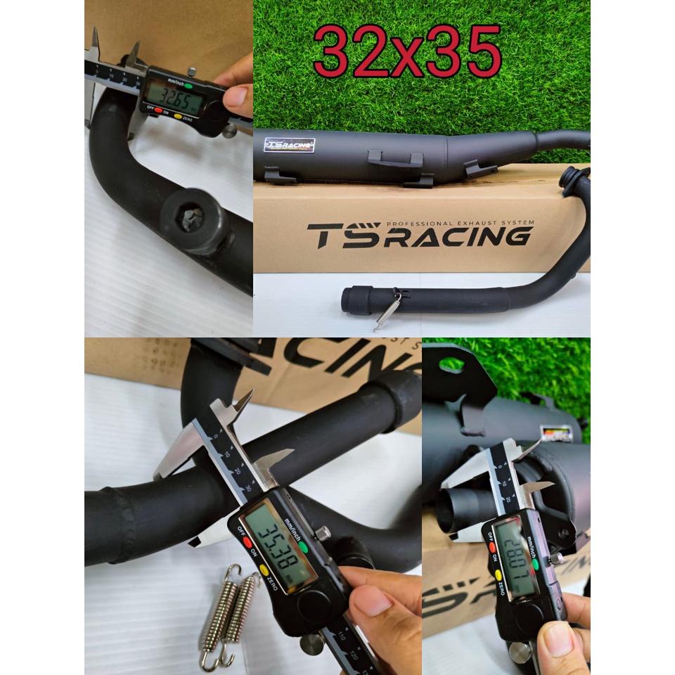 TS RACING EXHAUST SUPER BACK PRESSURE RSX Y15ZR 32X35MM /35MM SENYAP ...
