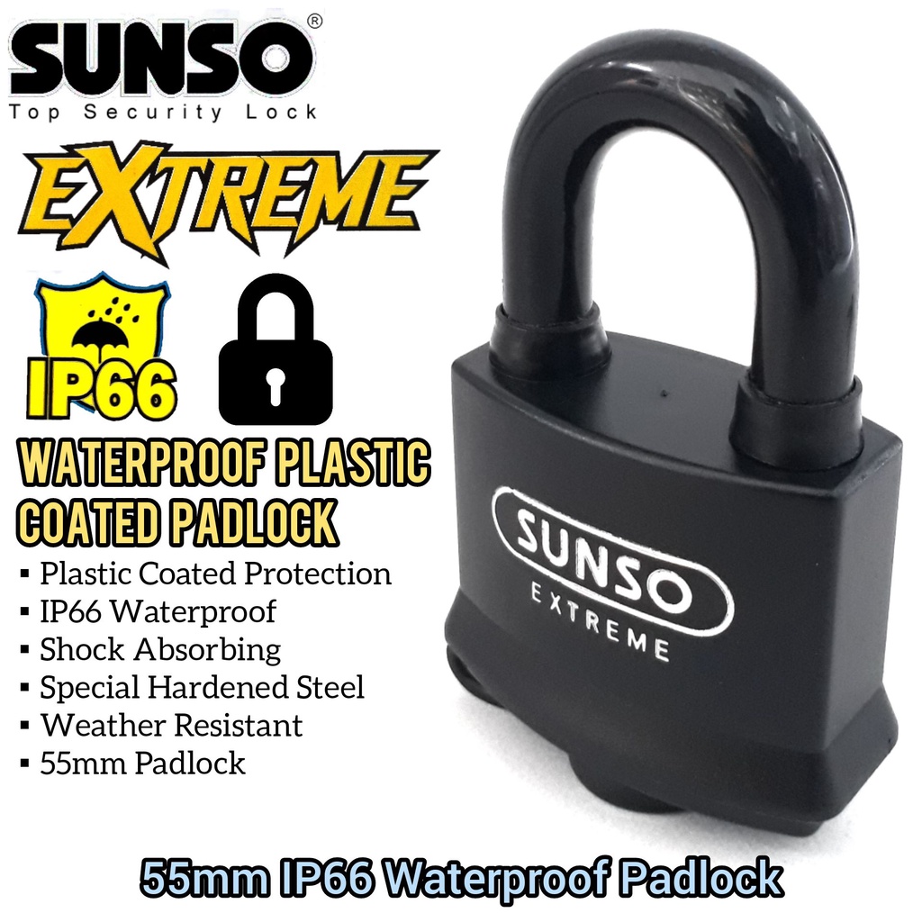 Sunso 55mm Heavy Duty IP66 Waterproof PVC Coated Fully Seal Hardened ...