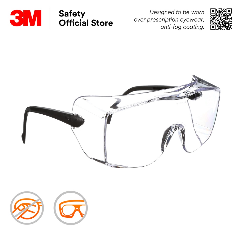 3M™ OX1000 Safety Eyewear 12163 / Over Spectacle / Protective Glasses ...