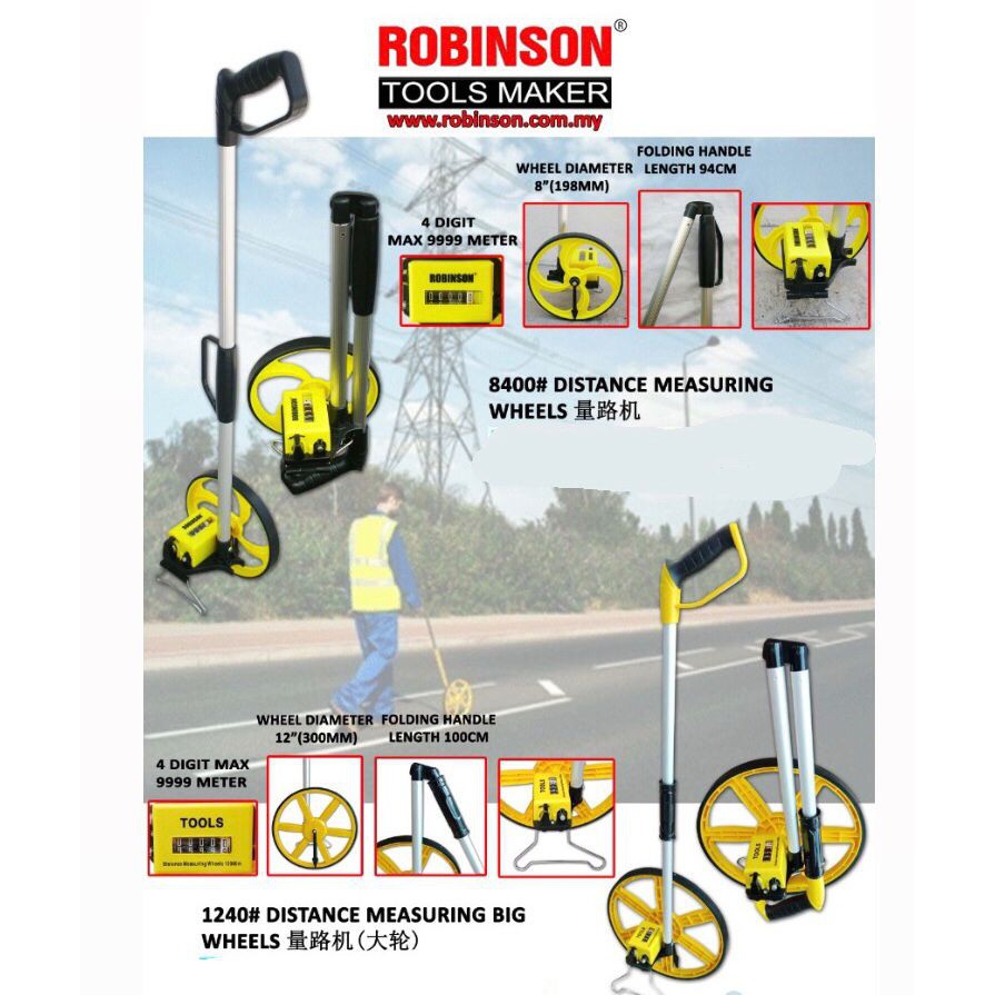 HEAVY DUTY ROBINSON ROLLER DISTANCE MEASURING WHEELS | Shopee Malaysia