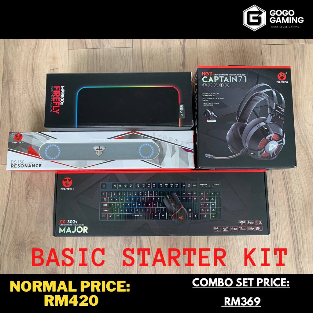 Basic starter kit gaming pc brand Fantech | Shopee Malaysia