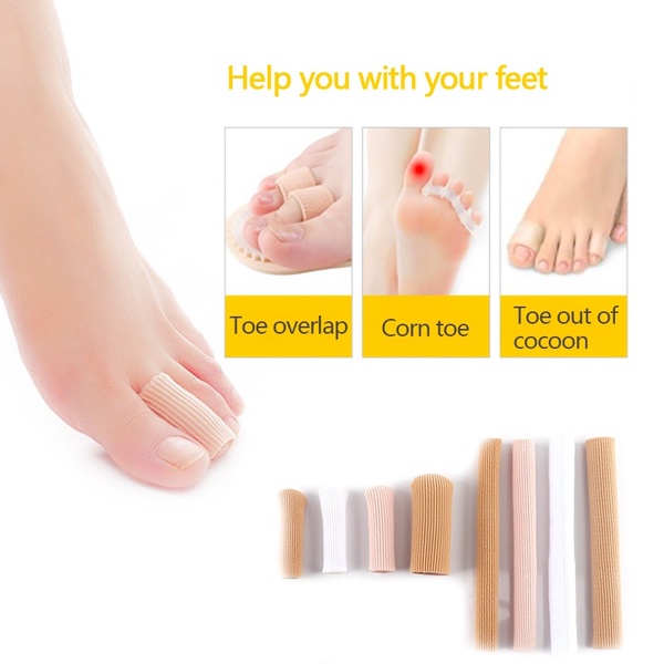 New 1pc 15cm Fabric Gel Tube Rib Bandage Finger and Toe Protector Foot ...