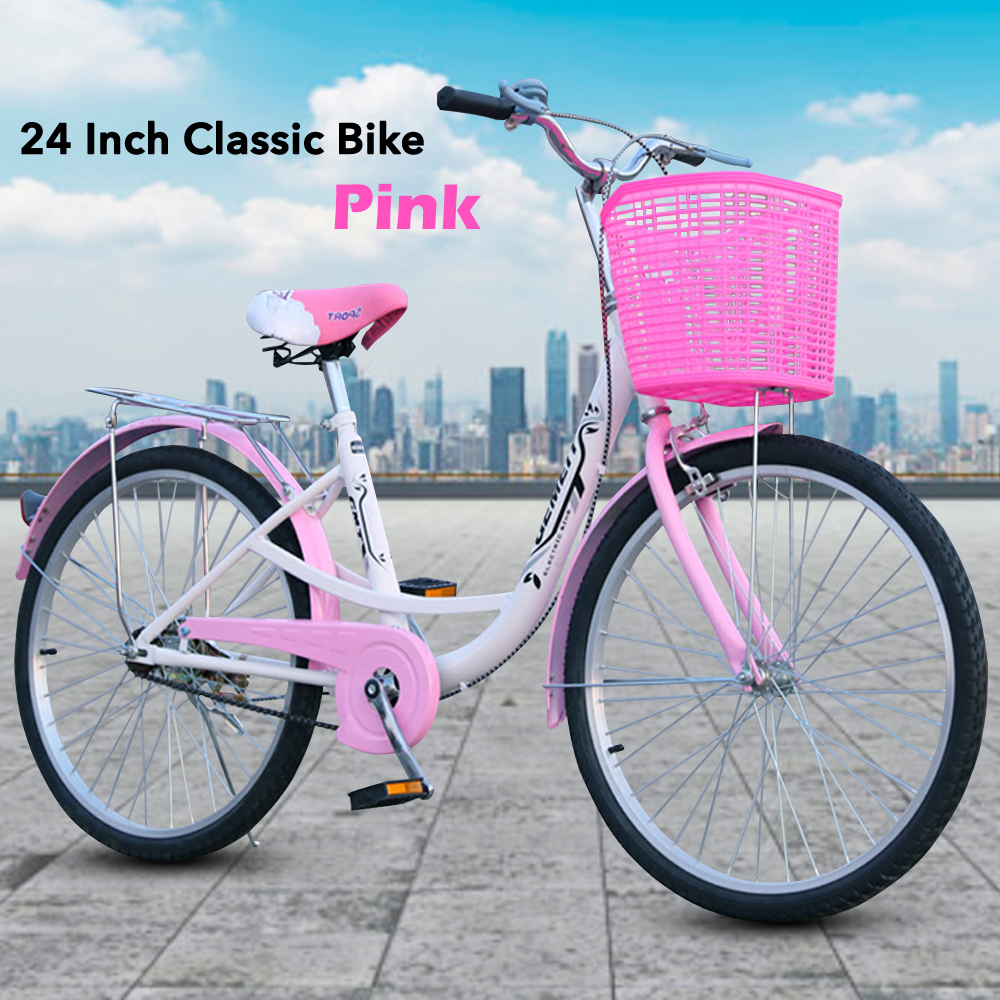 ARVAKOR 24 Inch Women Bike, Classic Bicycle Retro Bicycle,