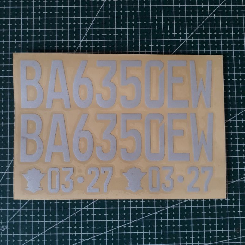 Motorcycle / CAR NUMBER PLATE STICKER NEW FONT, STANDARD, OUTLINE ...