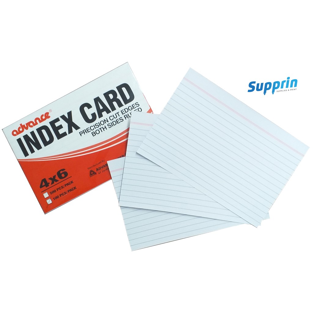 Index Card, 4" x 6", 100 pcs per pack, One (1) pack | Shopee Malaysia