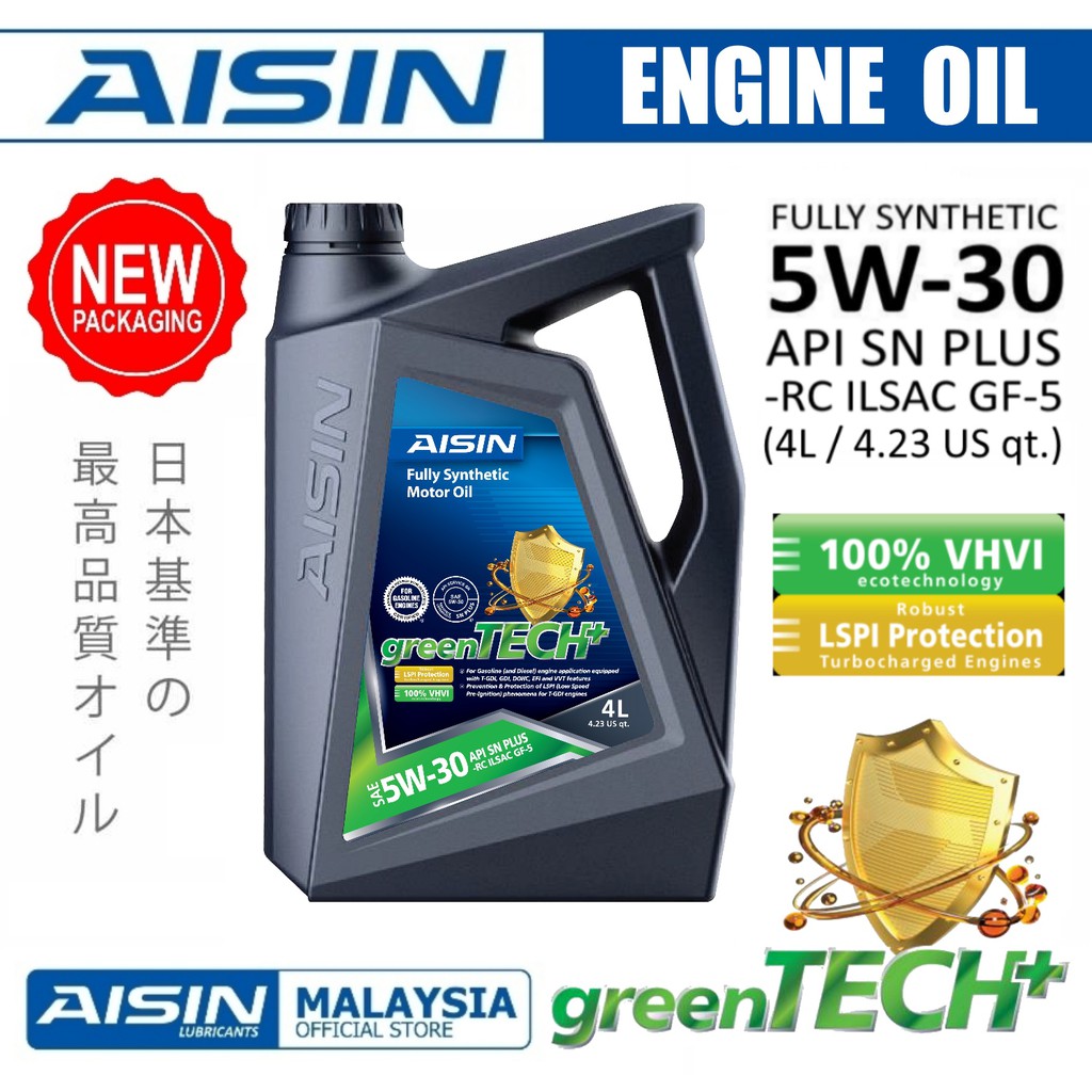 100% ORIGINAL Aisin Engine Oil Fully Synthetic SN PLUS 5W30 (4L ...