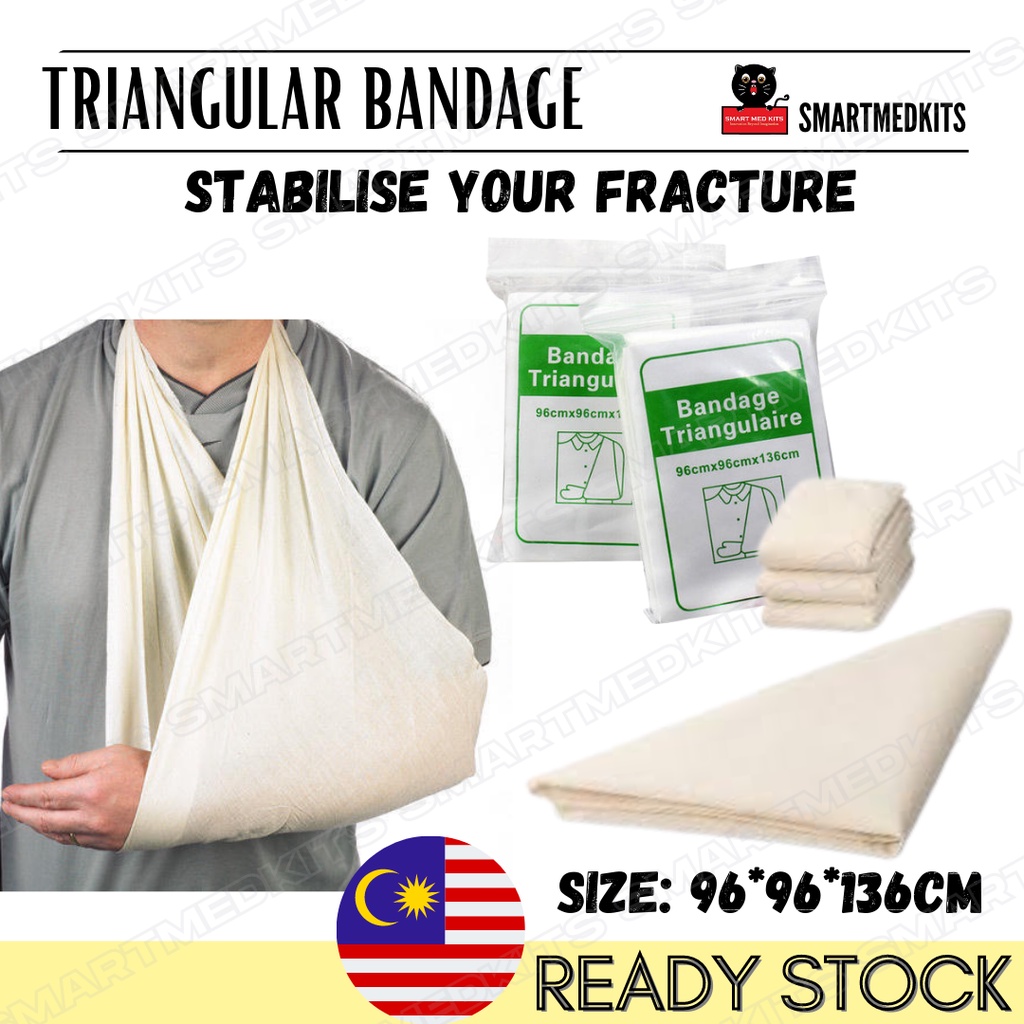 🔥PRACTICE USE ONLY🔥 Triangular Bandage (96x96x136cm) Support Arm ...