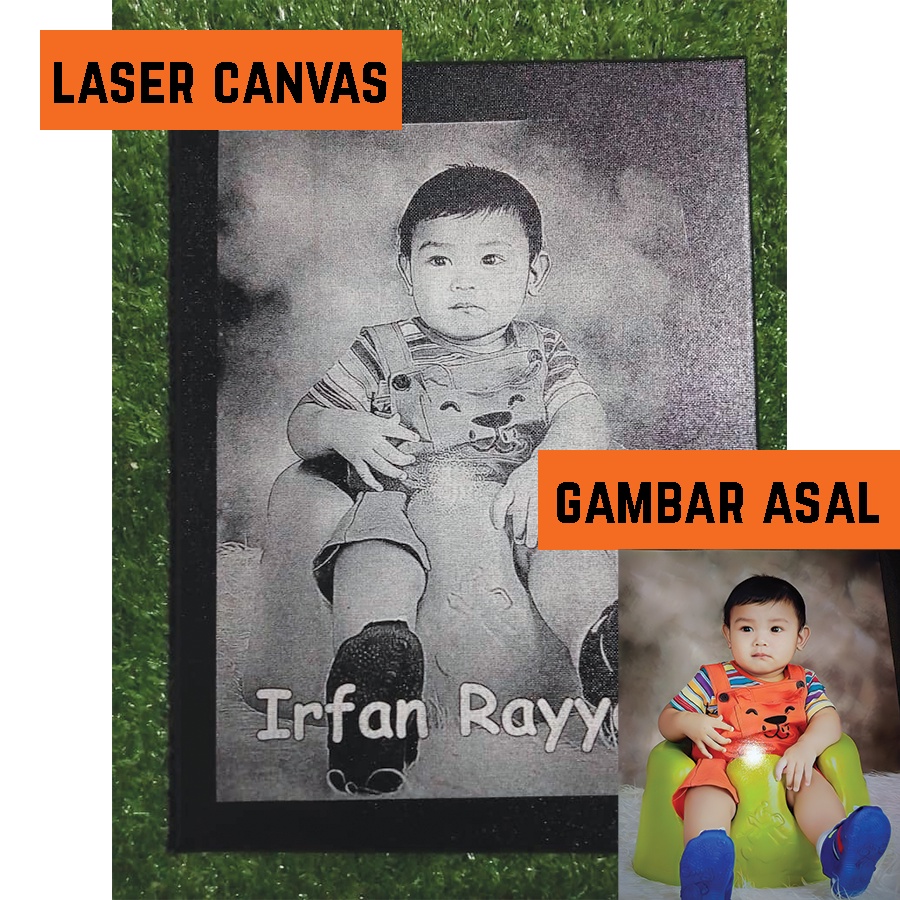 Custom Canvas Engraving Gambar Anda Sendiri | Ukiran sebagai Hadiah ...