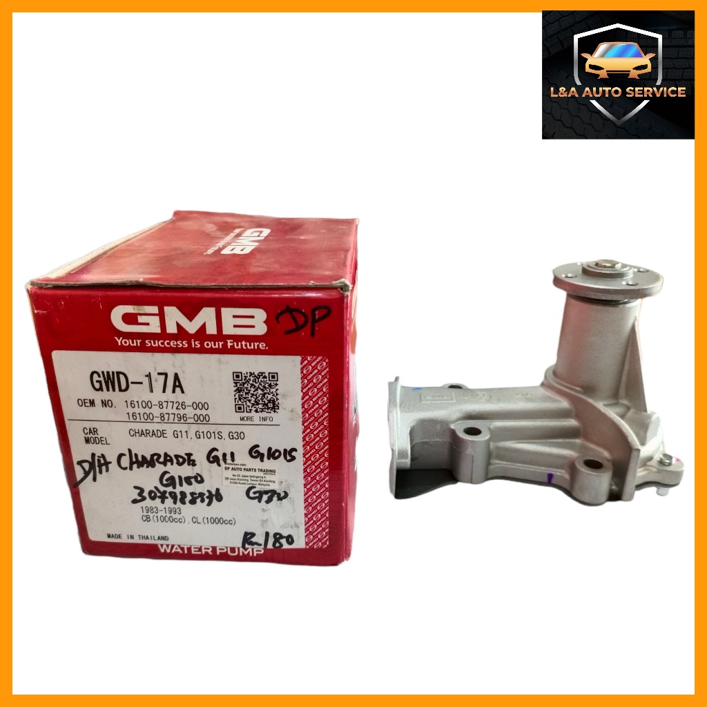 *ReadyStock*🇲🇾 Water Pump GMB DAIHATSU CHARADE G11 G100 (GWD-17A) | Shopee Malaysia