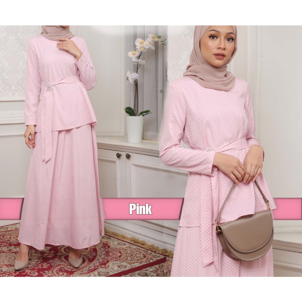 Baju Kurung Moden Polkadots Tema Retro 60an 70an Saloma P. Ramlee Corak ...