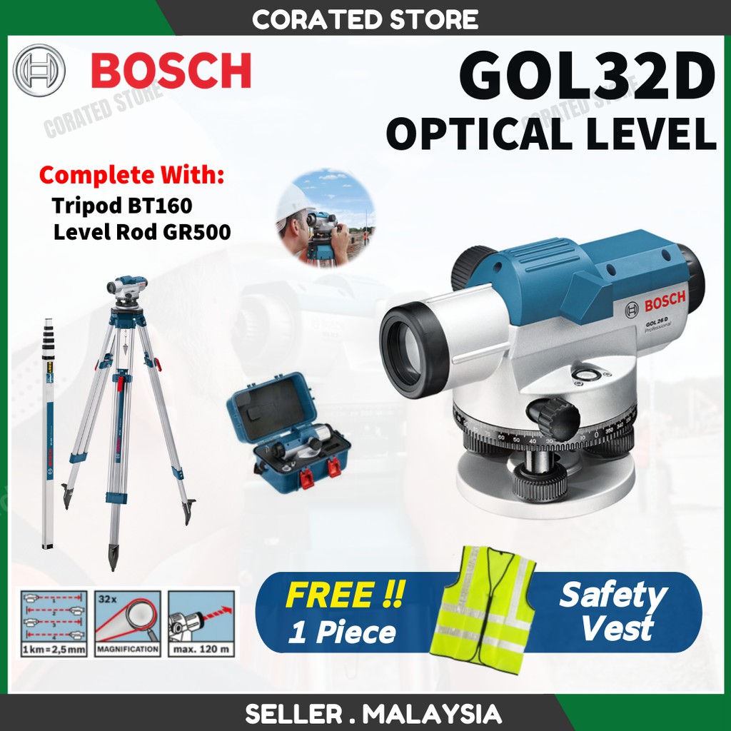 [CORATED] Bosch Optical Level GOL32D Complete With GR500 + BT160 (1 ...