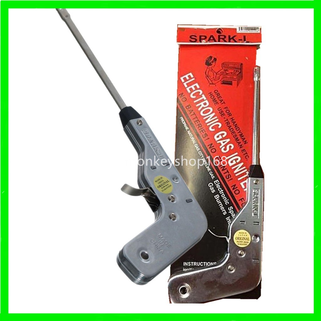 SPARK ELECTRONIC GAS LIGHTER 29cm ( Silver / Gold Colour ) | Shopee ...