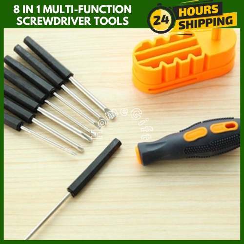 Mini 8 in 1 Multi-function Screwdriver Tools Precision I Alat skru ...
