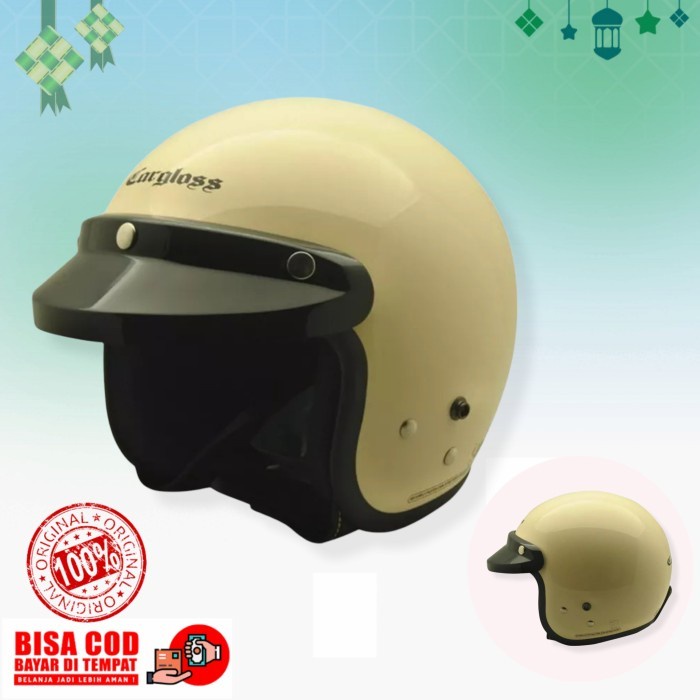 Original Cargloss Cream Helmet - Bogo Helmet - Original Retro Helmet ...