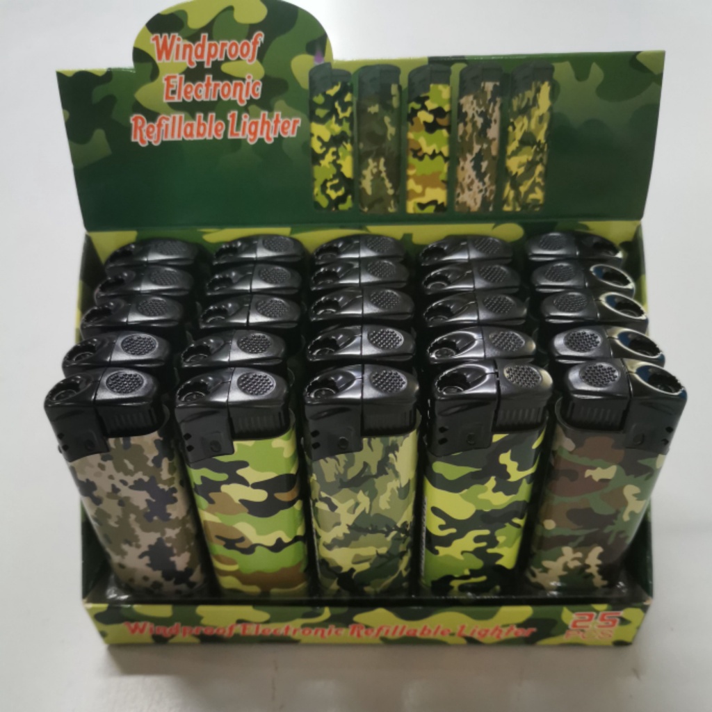 WINDPROOF ELECTRONIC REFILLABLE LIGHTER W013 25PCS IN A BOX | Shopee ...
