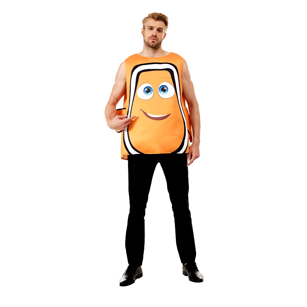 Ready Stock Men's Funny Clown Fish Costume Classic Finding Nemo Cosplay ...