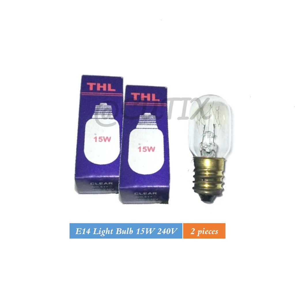 [2pcs] THL E14 Tubular Light Bulb 15W Salt Crystal Lamp Fridge Freezer ...