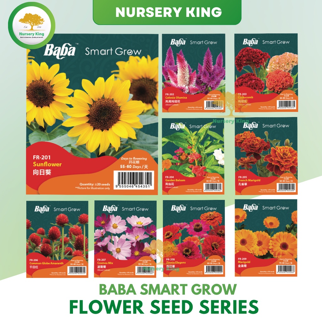 Baba Smart Grow Flower Seed Series | Shopee Malaysia