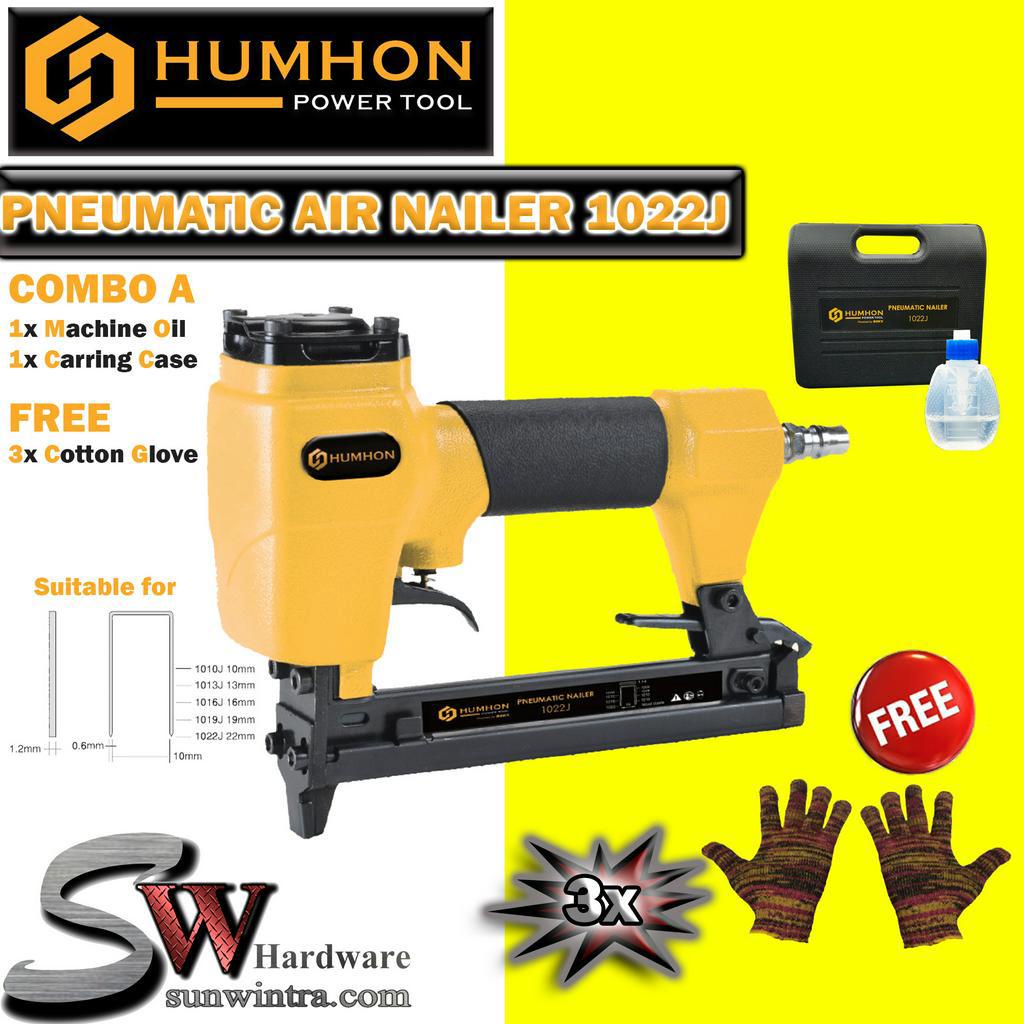 HUMHON PNEUMATIC AIR NAILER / AIR STAPLES 1022J F.O.C 3pairs COTTON ...