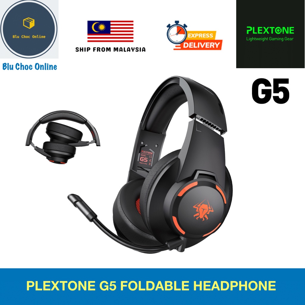 PLEXTONE G5 Foldable Gaming Wireless Headset with mic Noise Cancelling 45ms Bluetooth Low ...