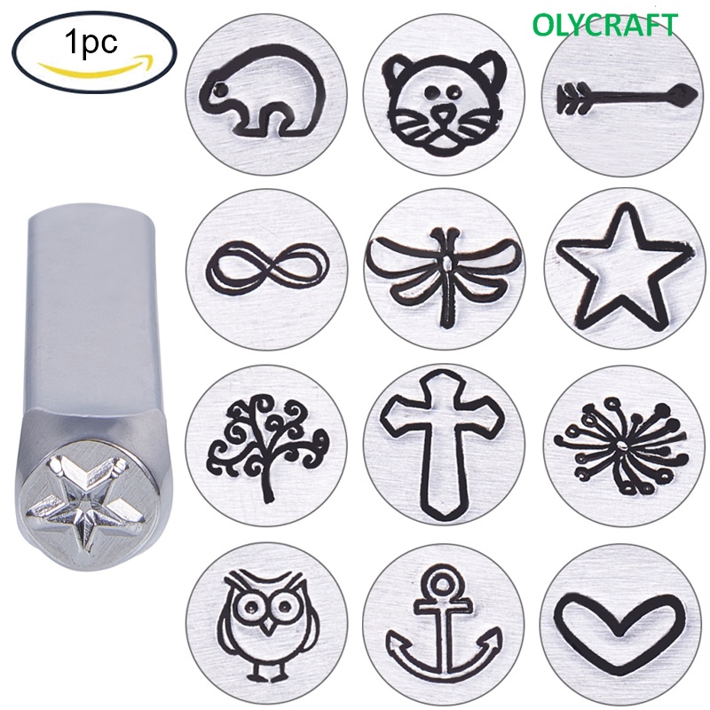 1 Pc 6mm 1/4" Heart Design Stamps, Metal Punch Stamp Stamping Tool ...
