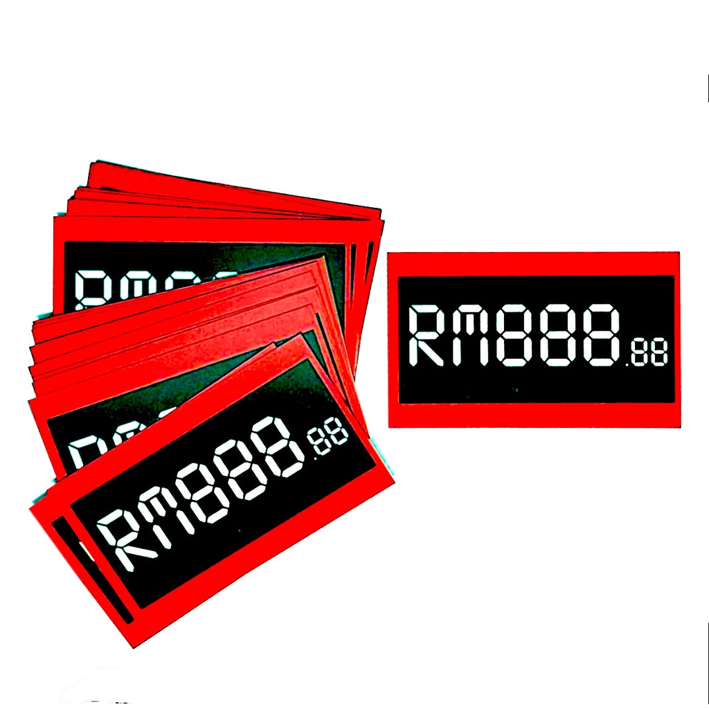 Red price tag / DIY card price Tag / custom price tag card / Tanda ...